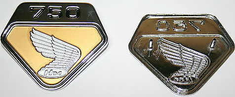 Honda CB750 K 1969-70 - Side Cover Emblem Gold - OEM # 87123-300-020 ...